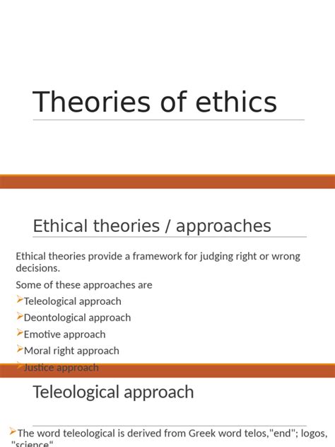 Overview Of Ethical Theories Explained Pdf Utilitarianism