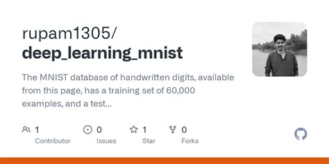 Github Rupam1305deeplearningmnist The Mnist Database Of