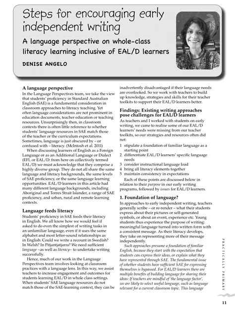 Pdf Steps For Encouraging Early Independent Writing A Language Perspective On Whole Class