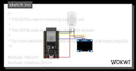 Monitoring Suhu Dan Kelembaban Dengan Sensor Dht22 Dan Oled Wokwi