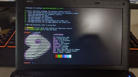 got gentoo installed on this intel atom n270 with distcc r gentoo