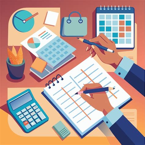 Premium Vector Expense Budget Calculation Concept Female Hand Holding Pen Calculating Cost