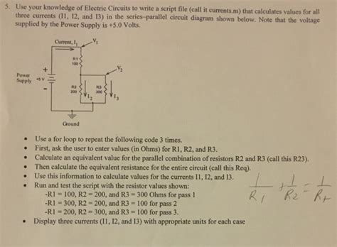 Solved Use Your Knowledge Of Electric Circuits To Write A Chegg