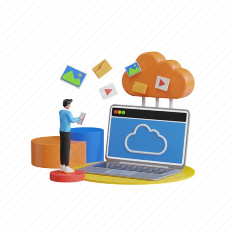 Cloud Storage Data Server Network System Connect 3d Illustration