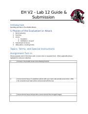 Netlabs Eh2 Lab12 ARP Spoofing And MiTM Docx EH V2 Lab 12 Guide Submission Introduction