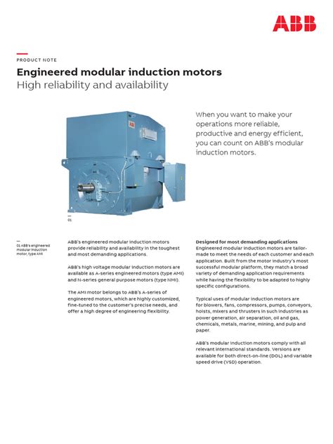 Product Noteengineered Modular Induction Motors Pdf