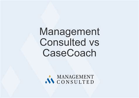 Management Consulted Vs Casecoach Platforms Compared