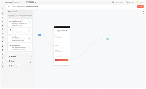 Self Registration Flow Asgardeo