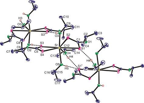 The Asymmetric Unit Of 2 Showing The Labeling Scheme Used Thermal