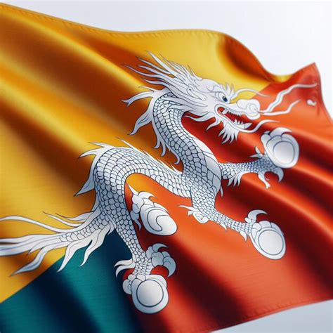 A Flag With A Dragon On It Is In Front Of A Flag Premium Ai Generated