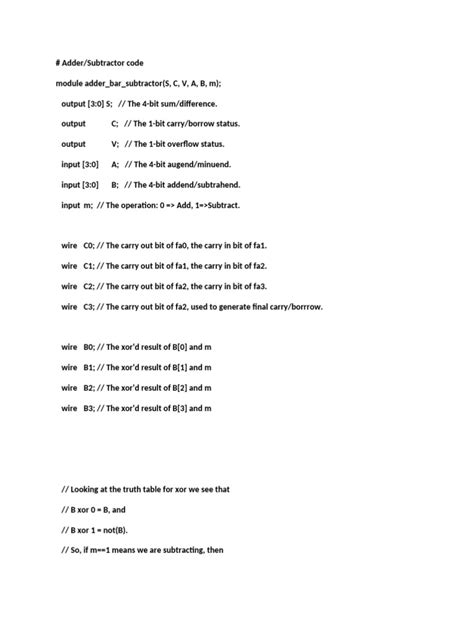 Adder Subtractor Pdf