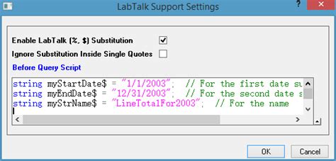 Help Online Tutorials Update Database Importing By Labtalk Substitution