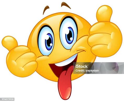 ยกนิ้วให้อิโมติคอนด้วยลิ้นออก ภาพประกอบสต็อก ดาวน์โหลดรูปภาพตอนนี้ สัญรูปอารมณ์ ทำมือโอเค