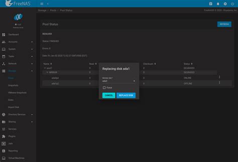 Storage FreeNAS U User Guide Table Of Contents
