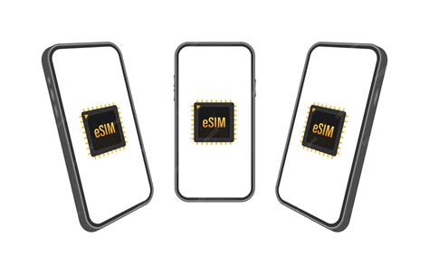 Premium Vector Esim Card Chip Sign Embedded Sim Concept New Mobile Communication Technology