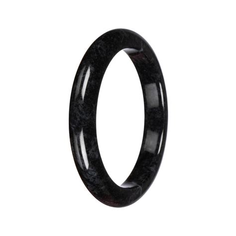 Genuine Black Pattern Traditional Jade Bangle Mays Gems