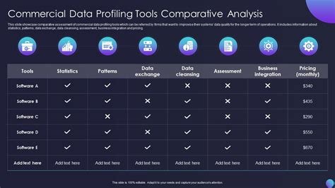 Commercial Data Profiling Tools Comparative Analysis Presentation Graphics Presentation
