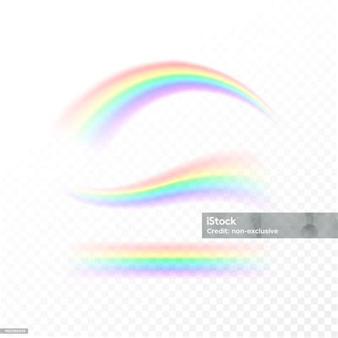 다른 모양에서 추상 무지개입니다 빛 일곱 색깔의 스펙트럼입니다 벡터 일러스트 레이 션 투명 배경 절연에 절연 0명에 대한 스톡 벡터 아트 및 기타 이미지 Istock