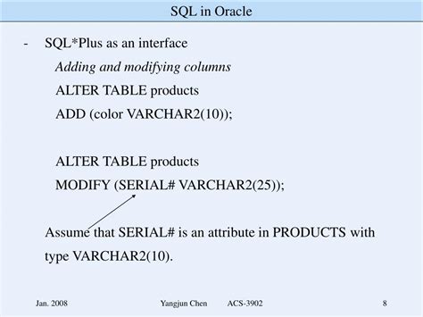 Ppt Outline Sql In Oracle Oracle Database System Architecture