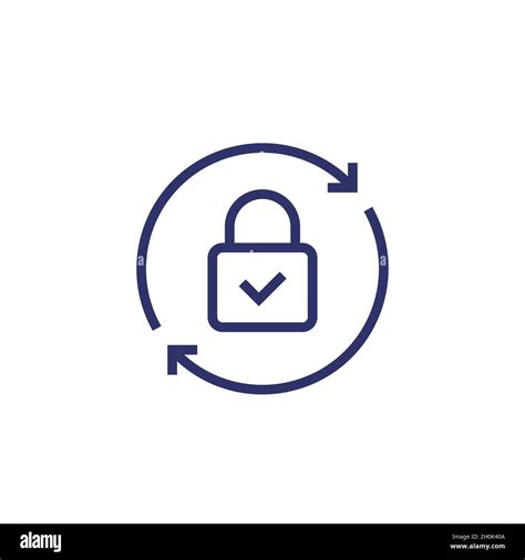 Password Reset Line Icon On White Stock Vector Image And Art Alamy