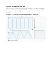 Bridge Lab Document PDF Pdf Construction And Transportation Bridge Lab I In This Lab You Will