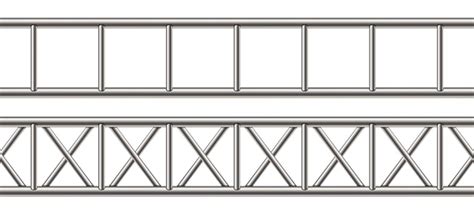 크리에이 티브 벡터 일러스트 레이 션 강철 트 러 스 대들보의 크롬 파이프 투명 한 배경에 고립 빌보드에 대 한 예술 디자인 수평 금속 건축 구조입니다 추상 개념 그래픽