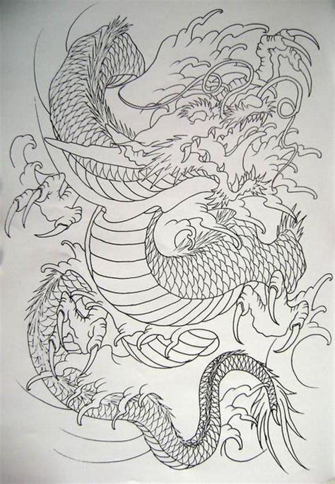 🖤 Ескізи татуювань японський дракон 48 фото