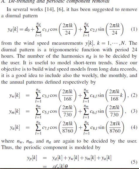 Fft How To Remove Periodicity In Hourly Wind Speed Data By Using