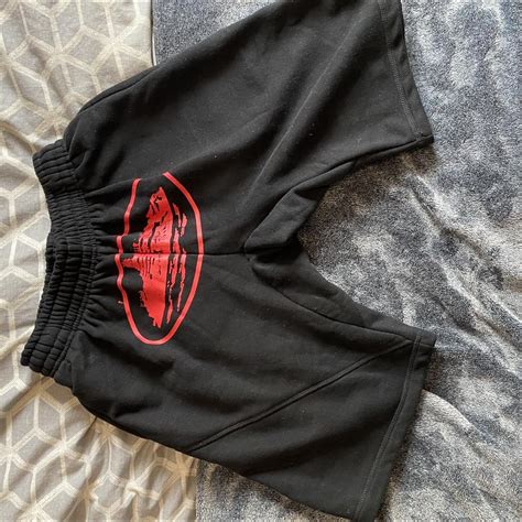 Black And Red Corteiz Shorts Cortiez Streetwear Depop