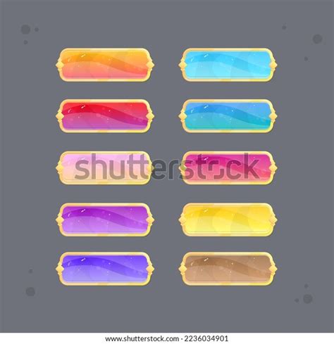 Game Buttons Rpg Ui Set Different Stock Vector Royalty Free 2236034901 Shutterstock