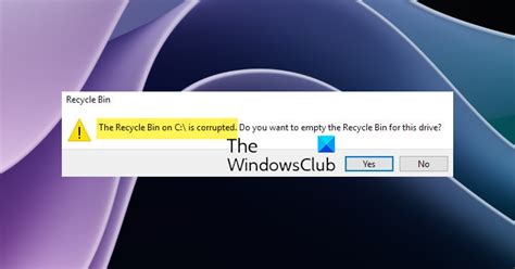 Recycle Bin Is Corrupted In Windows Reset It