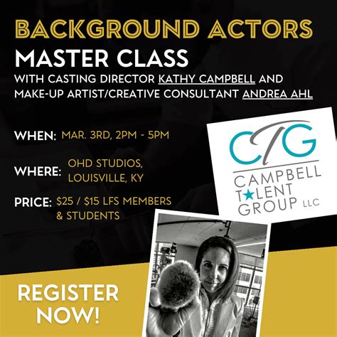 Lfs Education Background Actors Master Class Louisville Film Society