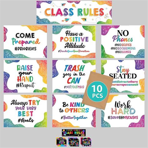 10 Classroom Rules Posters Primary School Classroom Rules Poster