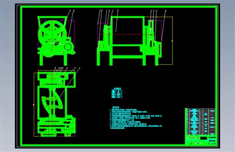 绞龙式和面机设计含CAD图纸 AutoCAD 2000 模型图纸下载 懒石网