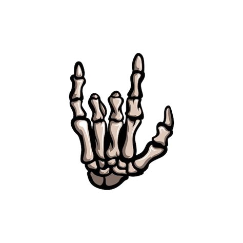 Premium Vector Metal Skeleton Hand Logo Mascot