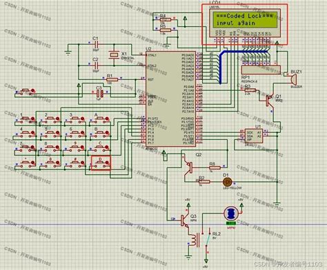 【毕设】51单片机电子密码锁设计（含keil程序和proteus文件）电子密码锁c语言keil编程 Csdn博客