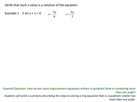 solving trigonometric equations section 5 3 ppt download