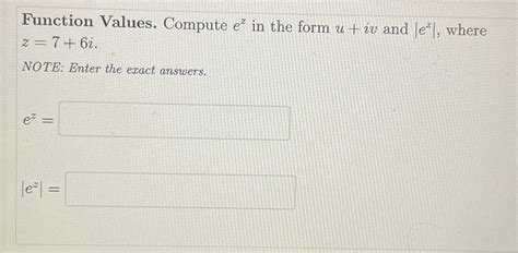 Function Values Compute Ez ﻿in The Form U Iv ﻿and