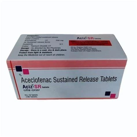 Aceclofenac Sustained Release Tablets At ₹ 65 00 Stripe In Ahmedabad Id 2853066652955