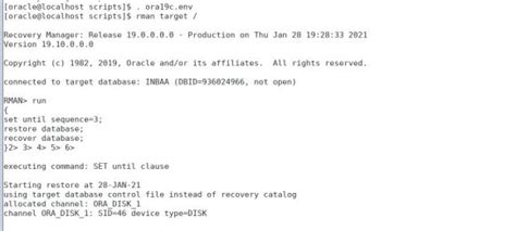 Performing Point In Time Recovery Using Rman In 19c Oracleagent Blog