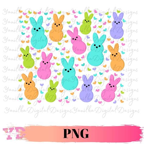 Easter Peeps Candy 20oz Tumbler Png Etsy