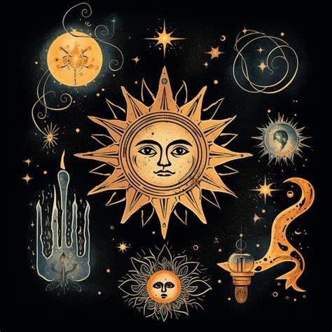 Premium Ai Image There Are Many Different Types Of Celestial Objects On This Black Background