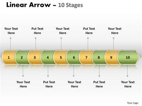 Success Ppt Theme Linear Arrow Stages Business Plan PowerPoint Graphic