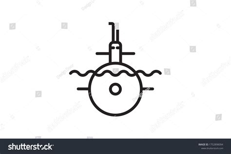 Submarine Front View Icon Submarine Front Stock Vector Royalty Free 1752898094