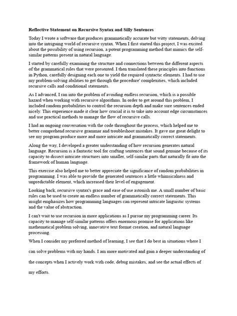 Cs 1103 01 Learning Journal Unit 2 Pdf Recursion Computer Programming