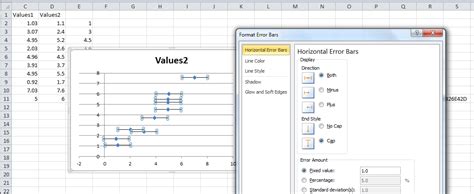 Excel Generate And Format Horizontal Error Bars Chart Tool Horizontal Generation