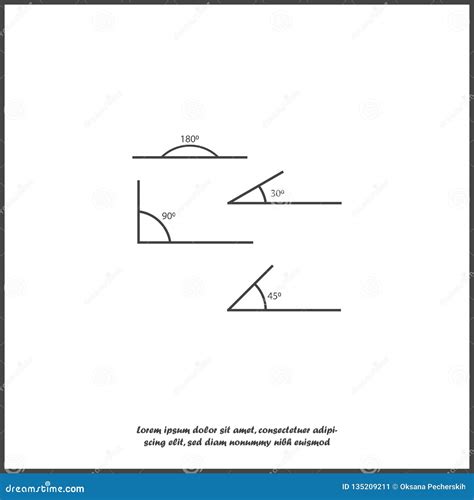 Angles Icons Set On White Background Vector 92474806