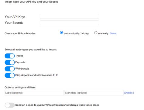 How To Link The Kinesis Platform With The Cointracking Platform Via The