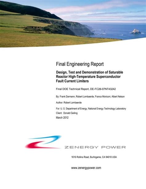 Design Test And Demonstration Of Saturable Reactor High Temperature