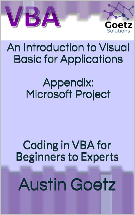 An Introduction To Visual Basic For Applications Appendix Microsoft Project Coding In Vba For